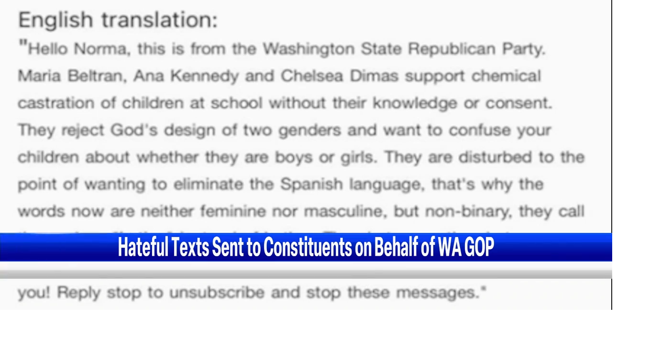 Text messages attacking Democratic candidates sent by Washington GOP ...