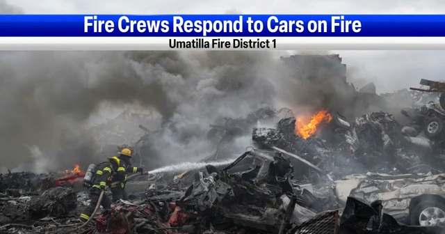 Vehicle catches fire at Bert's Auto Salvage in Hermiston | Fire ...