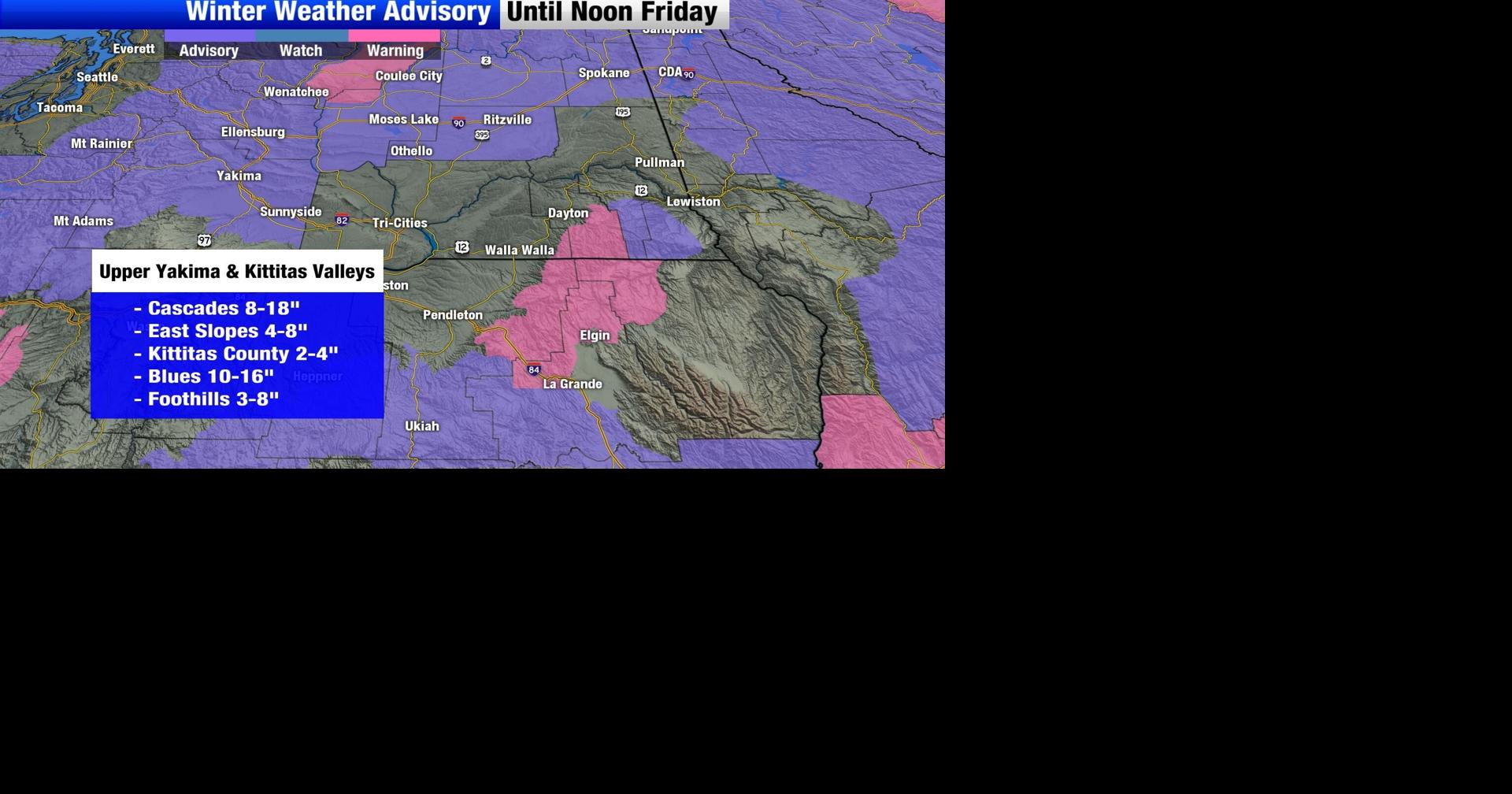 Winter Weather Alert: Upper Yakima & Kittitas Valleys | Weather ...