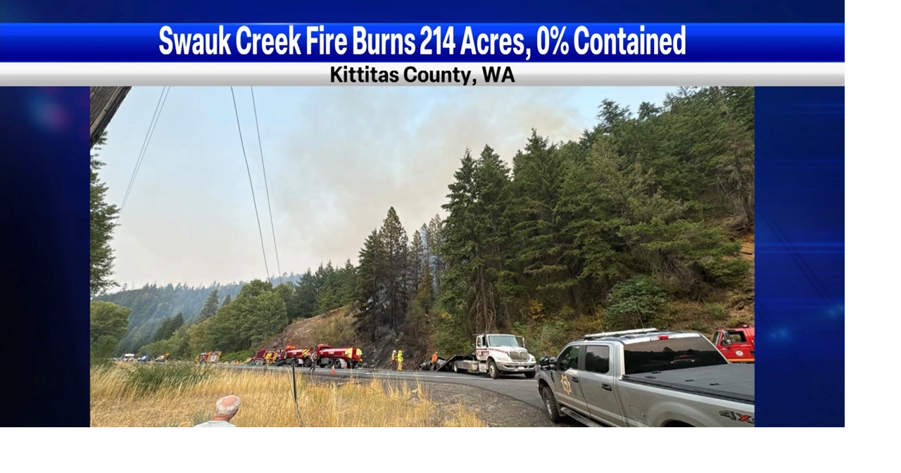 Wildfire started by car crash in Kittitas County now burning over 300 ...
