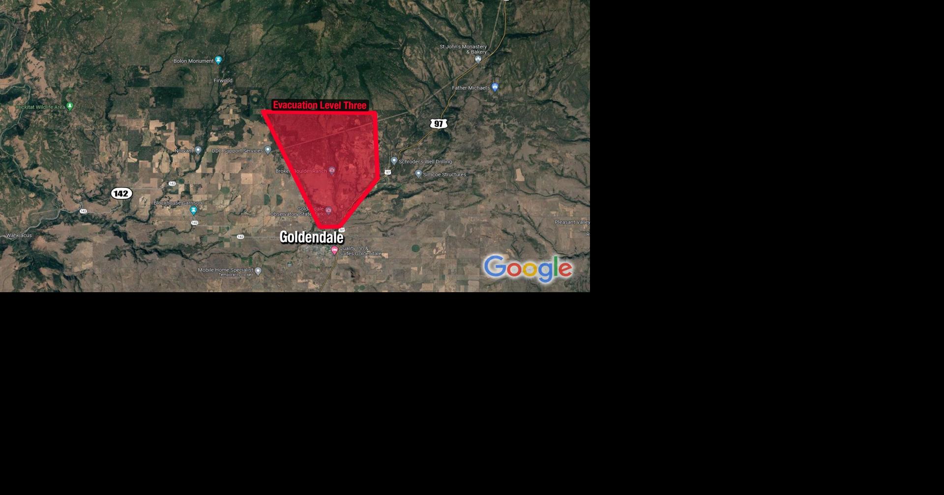 Goldendale Evacuation Map | | nbcrightnow.com