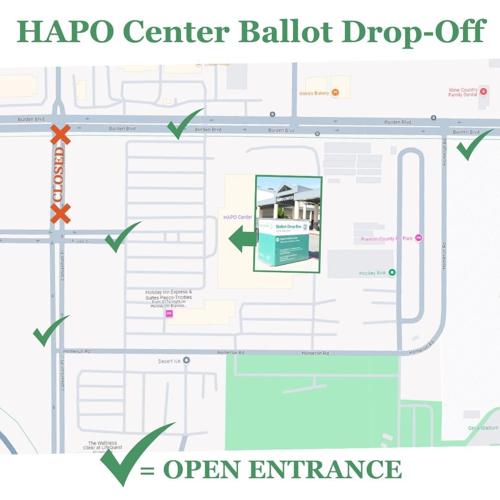 Ballot drop box at HAPO Center still accessible despite roadway ...