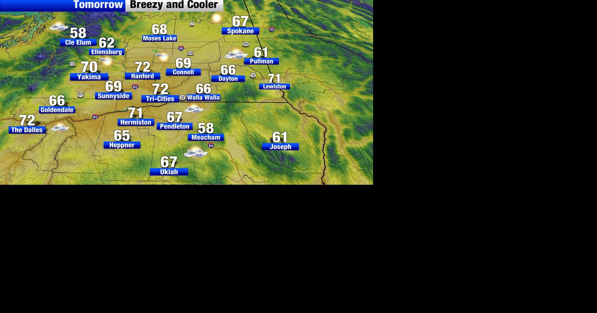 Breezy and cooler tomorrow | Weather | nbcrightnow.com