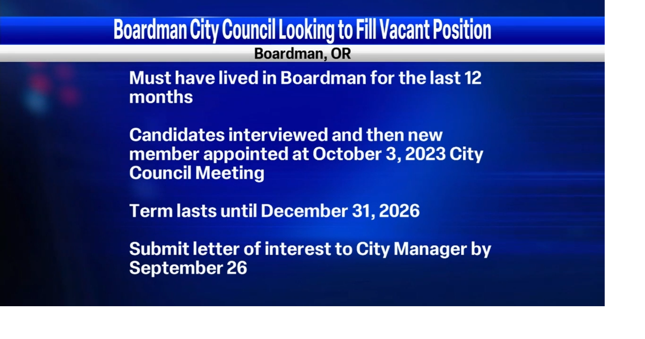 Boardman City Council seeking applicants to fill vacant seat | News ...