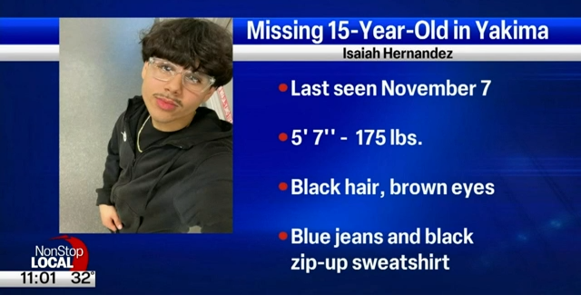 FOUND: 15-year-old Isaiah Hernandez in Yakima | News | nbcrightnow.com