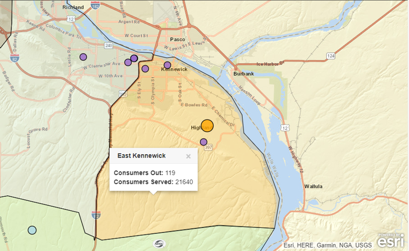 Power outages affect hundreds in Eastern Washington | News ...