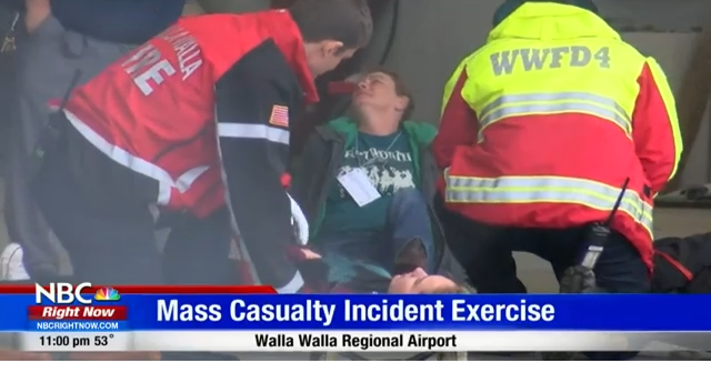 Mass casualty incident training at the Walla Walla Regional Airport ...