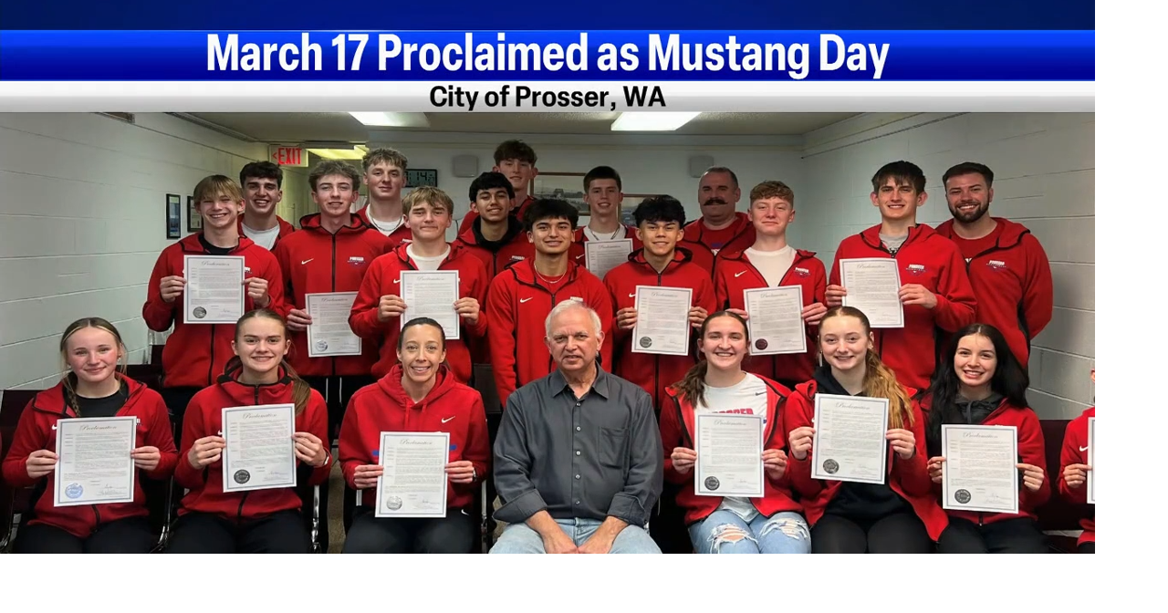 Prosser celebrates 'Mustang Day' to honor basketball achievements ...