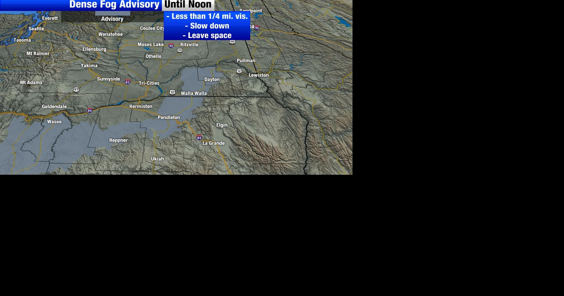 Dense fog and thick cloud coverage will break up slightly as stray ...