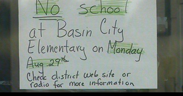 Basin City Elementary will have it's fist day Tuesday because of bad ...