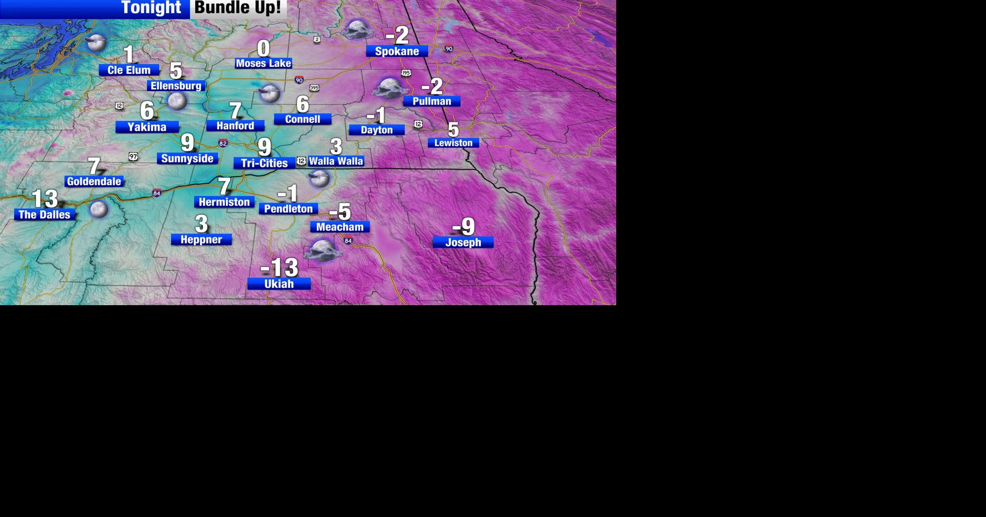 Dangerously cold morning temps with clear skies before snow arrives ...