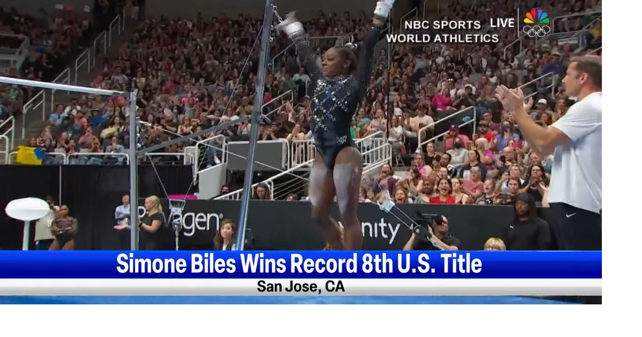 Simone Biles Wins Record 8th U S Gymnastics Title A Decade After Her