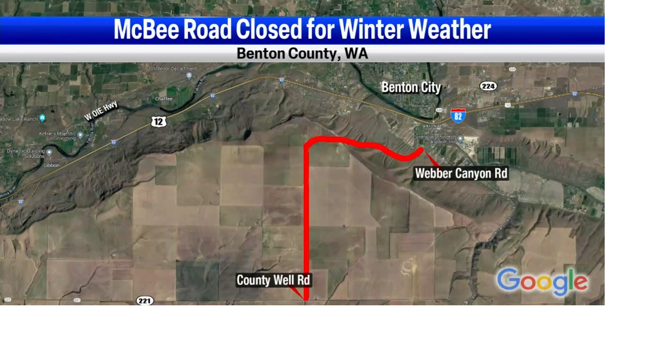 McBee Road south of Benton City closed for poor weather | News ...