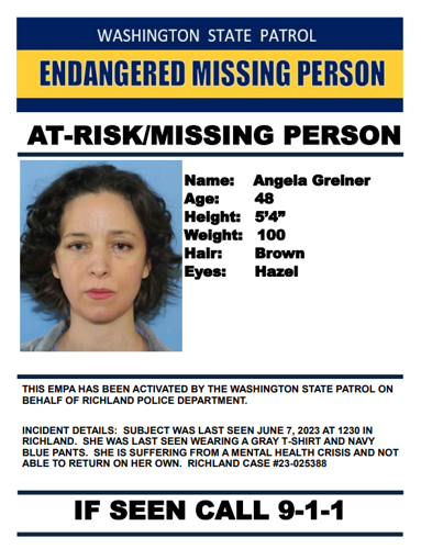 Angela Greiner, Endangered Missing Person | | nbcrightnow.com