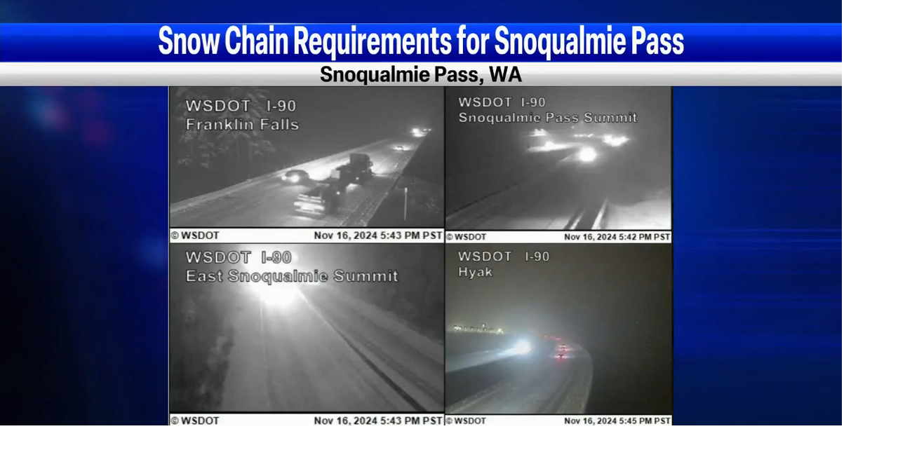Snow chains requirements in place for Snoqualmie Pass | News ...