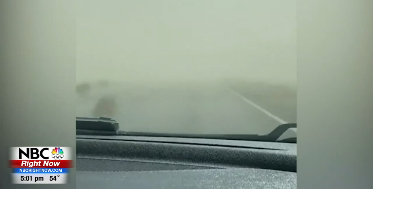 WATCH: High winds cause crashes and zero visibility on local roads ...
