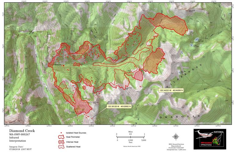 Diamond Creek fire continues to grow north of Mazama | Wenatchee Valley ...