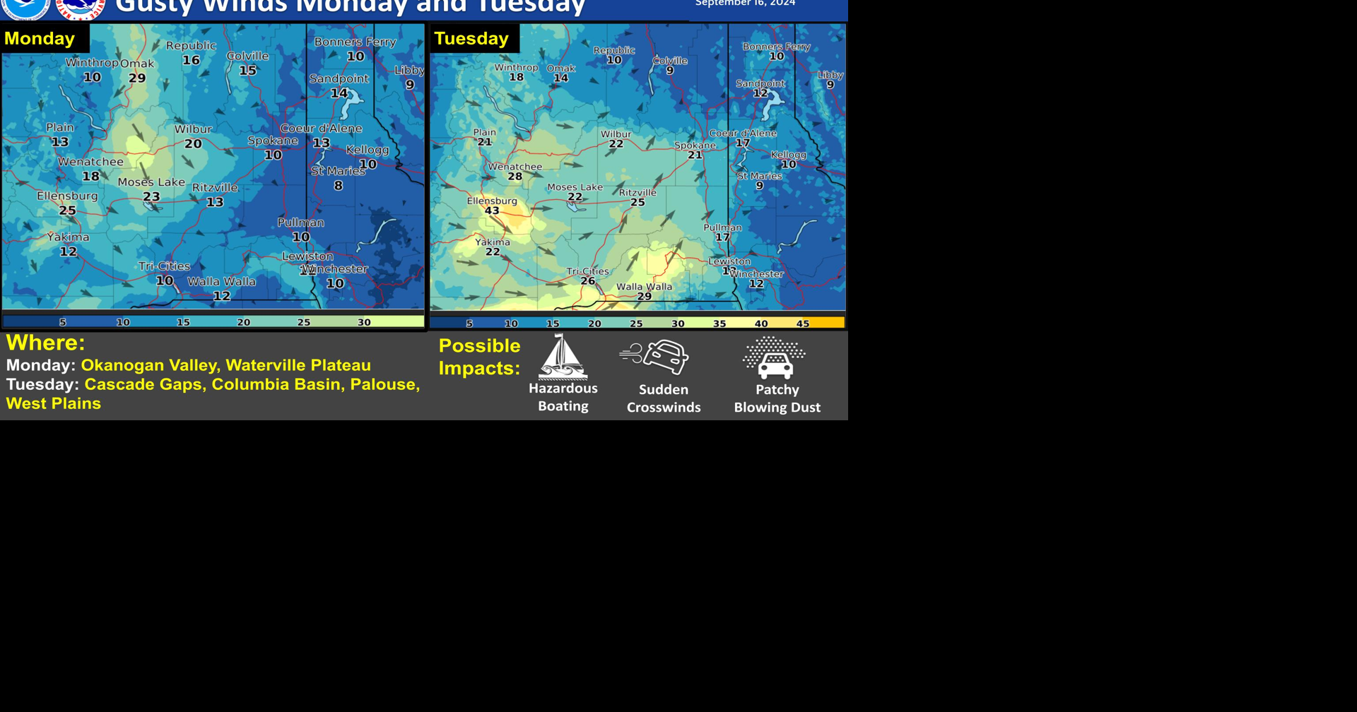 Windy Today & Tuesday | Weather | ncwlife.com