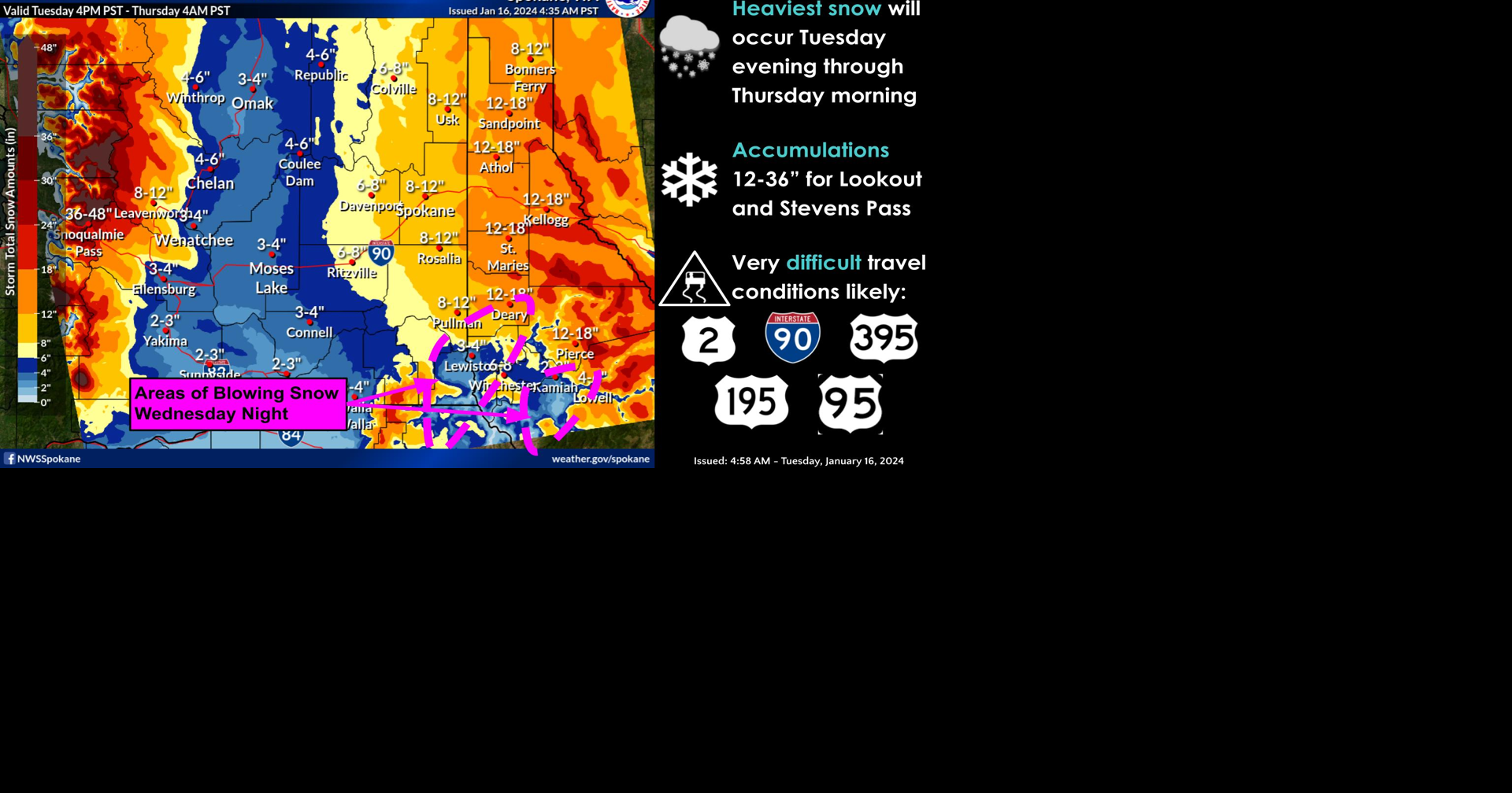 Snow Totals Thru Thursday | Weather | ncwlife.com