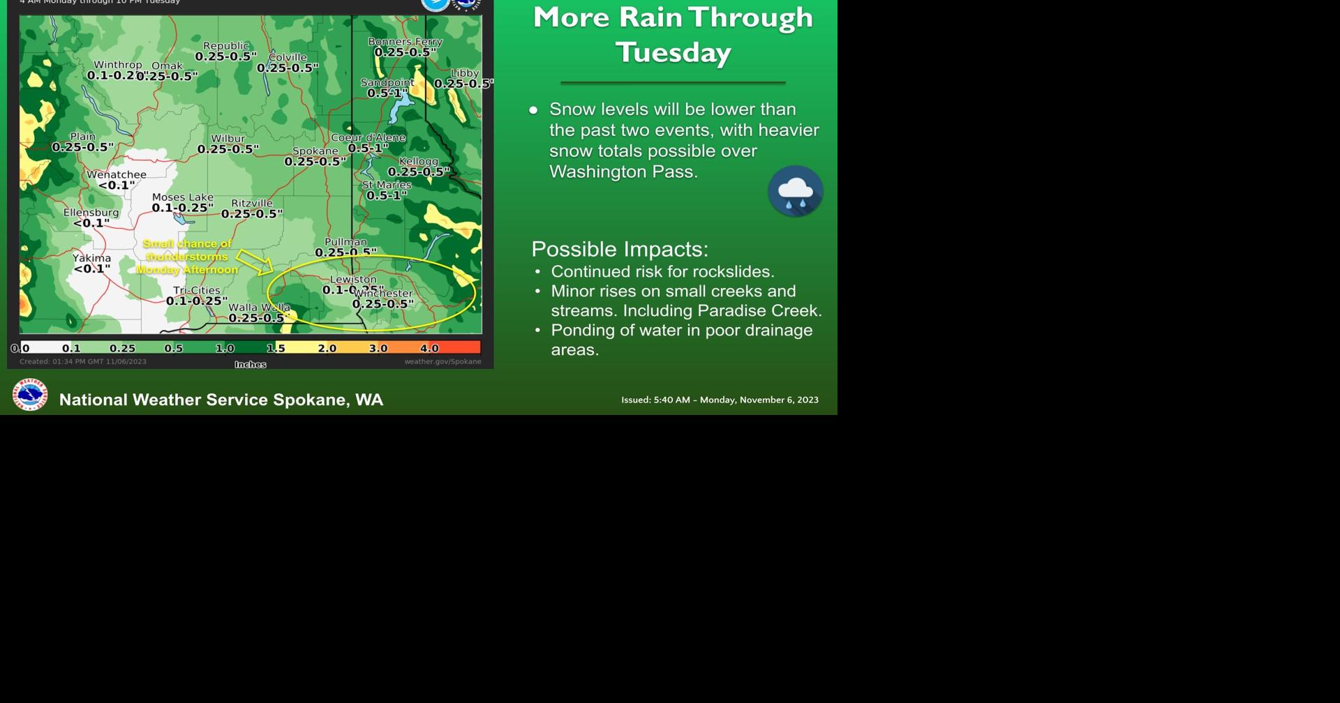 Possible Rain Totals into Tuesday | Weather | ncwlife.com