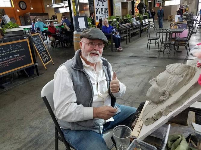 Face sculptures by local artist on display at Pybus Market | Arts ...