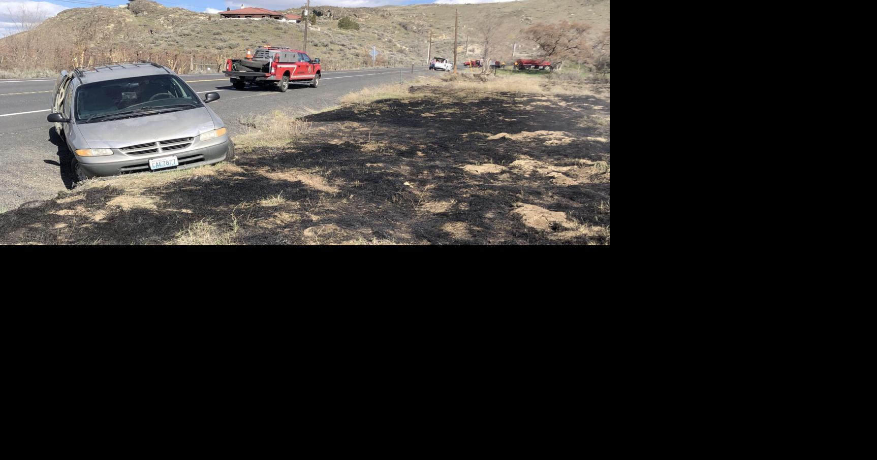 McNeil Canyon Road fire believed to have been started by car accident ...