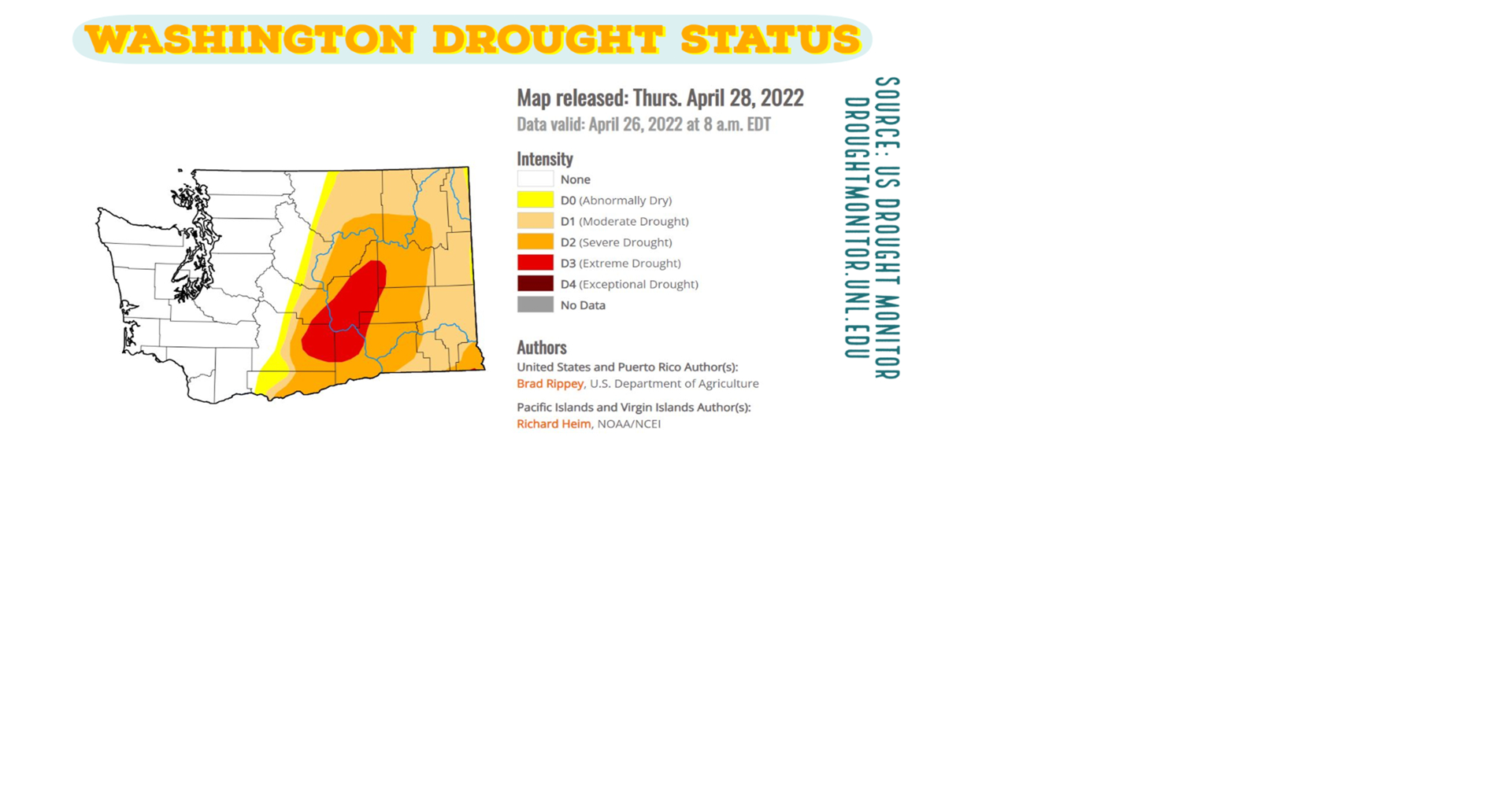 Drought map shows better conditions for North Central Washington ...