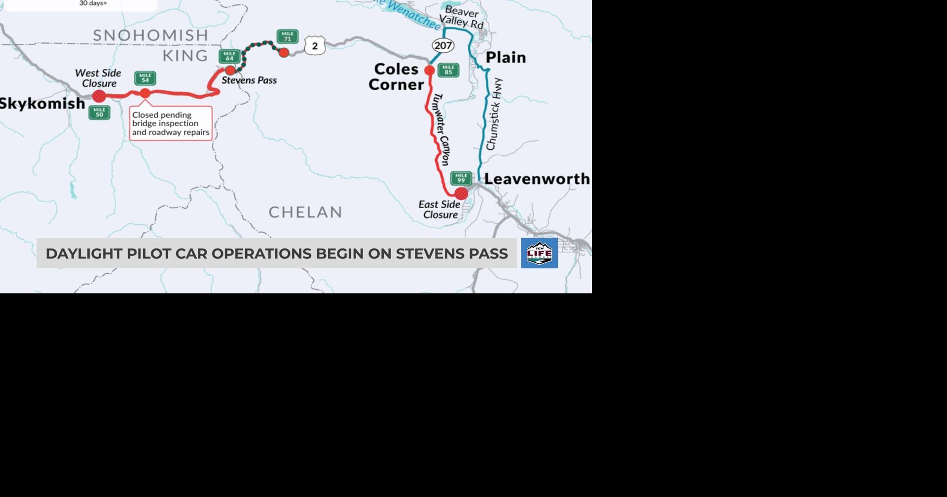 Daylight pilot car operations begin on Stevens Pass | Videos | ncwlife.com