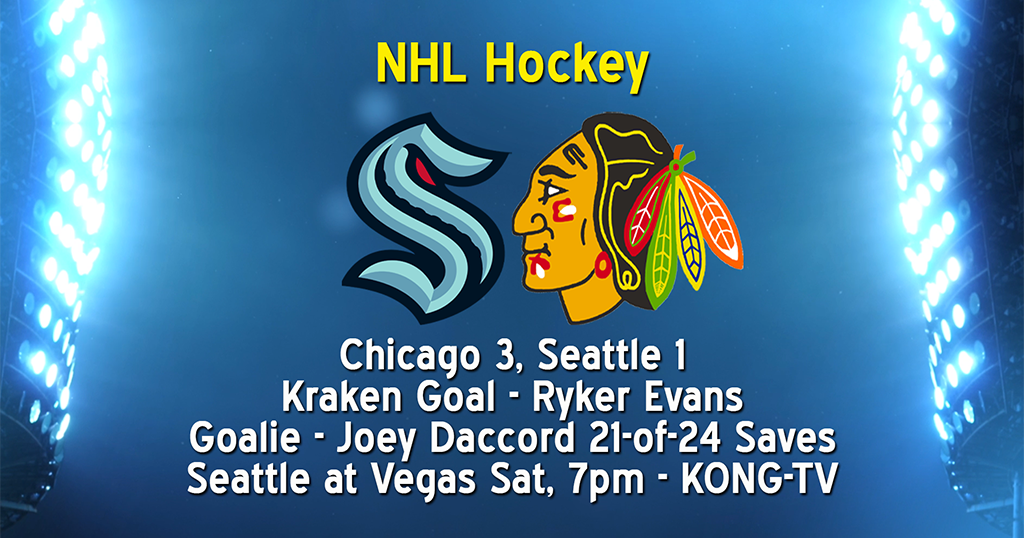 Kraken fall at Chicago 3-1 | Sports | ncwlife.com