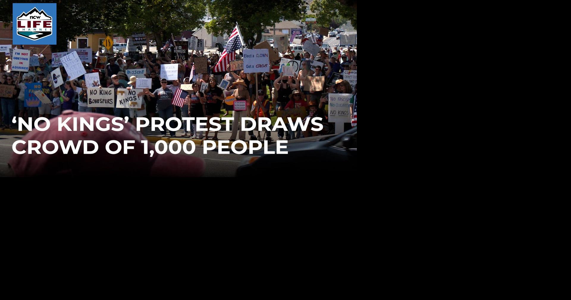 ‘No Kings’ protest draws crowd of 1,000 people in Wenatchee | News ...
