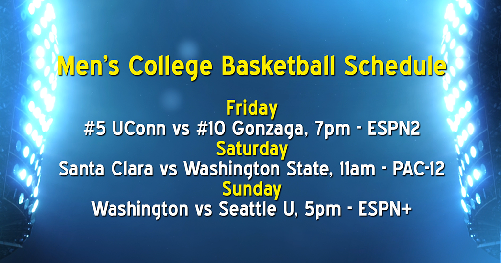 College basketball weekend includes Zags and UConn | Sports | ncwlife.com
