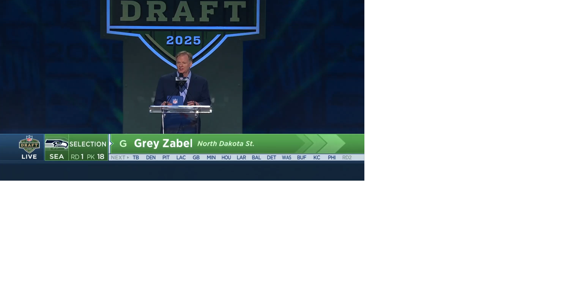Seahawks take offensive guard Grey Zabel with 1st-round draft pick ...