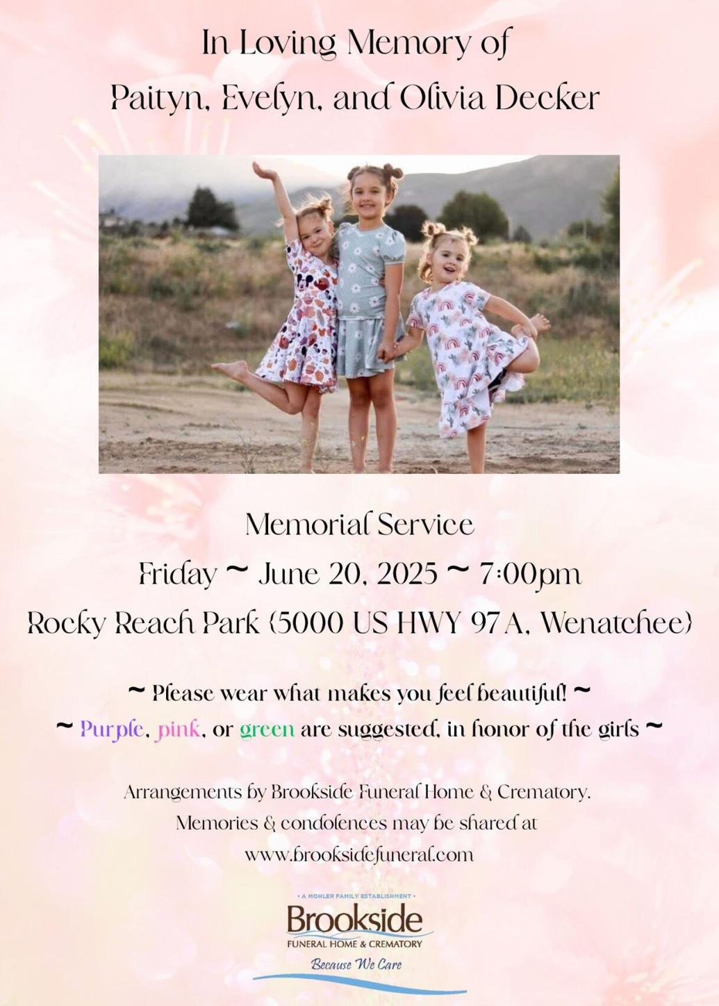 Decker sisters’ public memorial set for June 20 | News | ncwlife.com