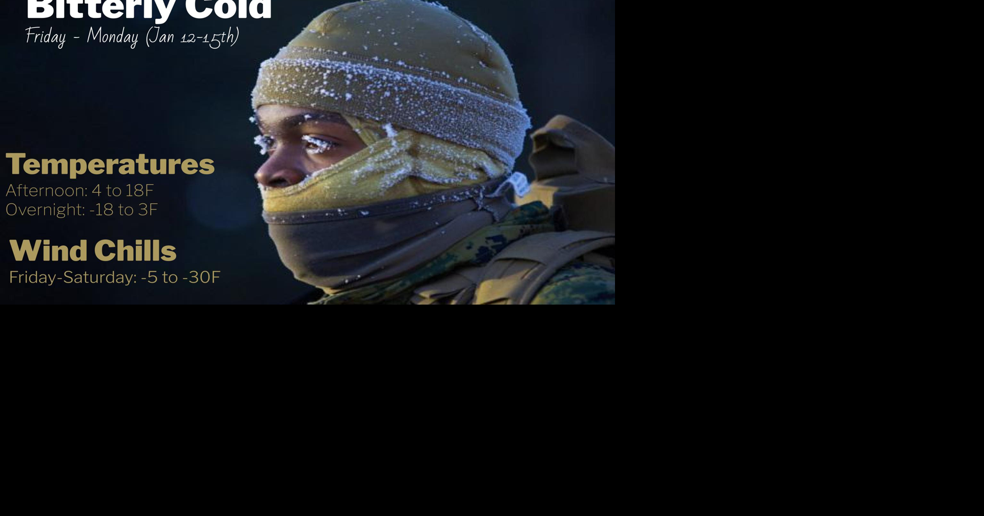 Bitterly Cold Temperatures Expected | Weather | ncwlife.com