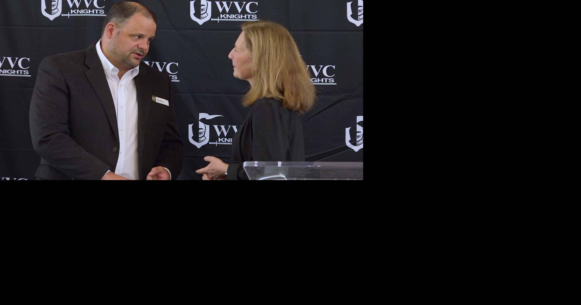 East Wenatchee City Councilmember Matthew Hepner, left, speaks with U.S ...