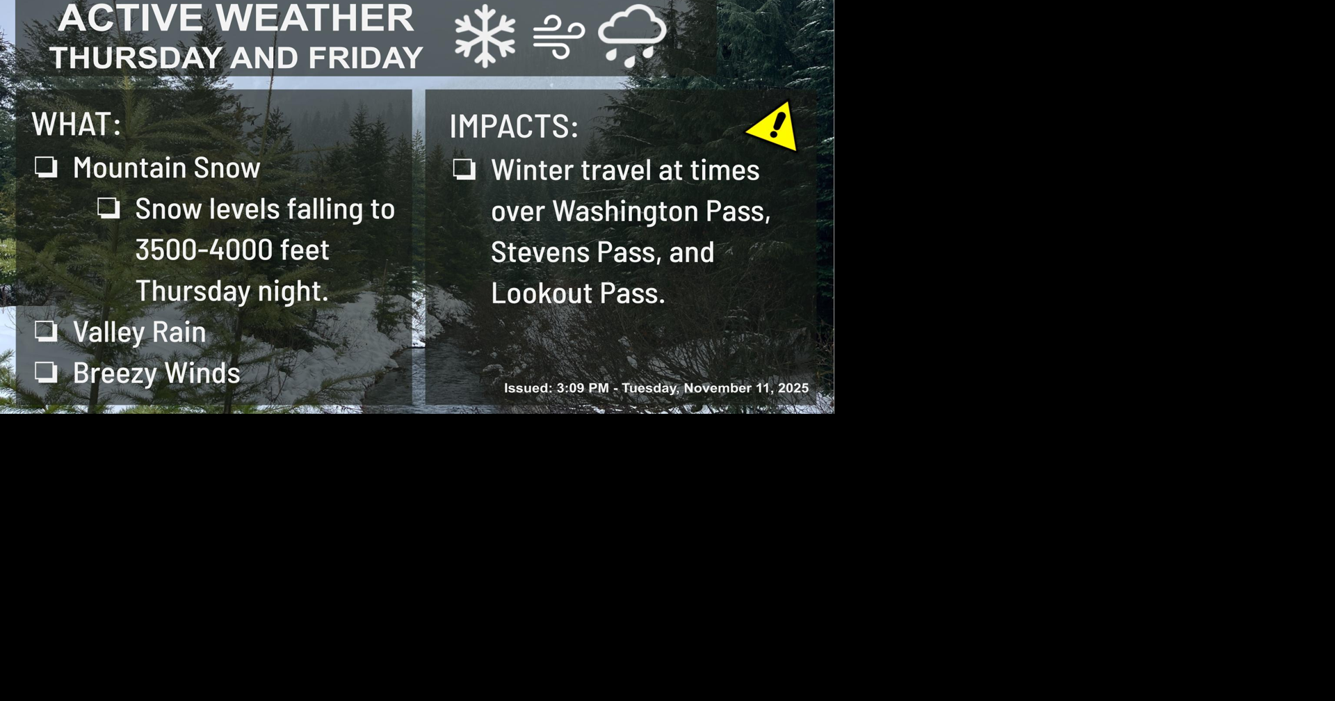 Valley Rain & Mtn Snow Through Friday | News | ncwlife.com
