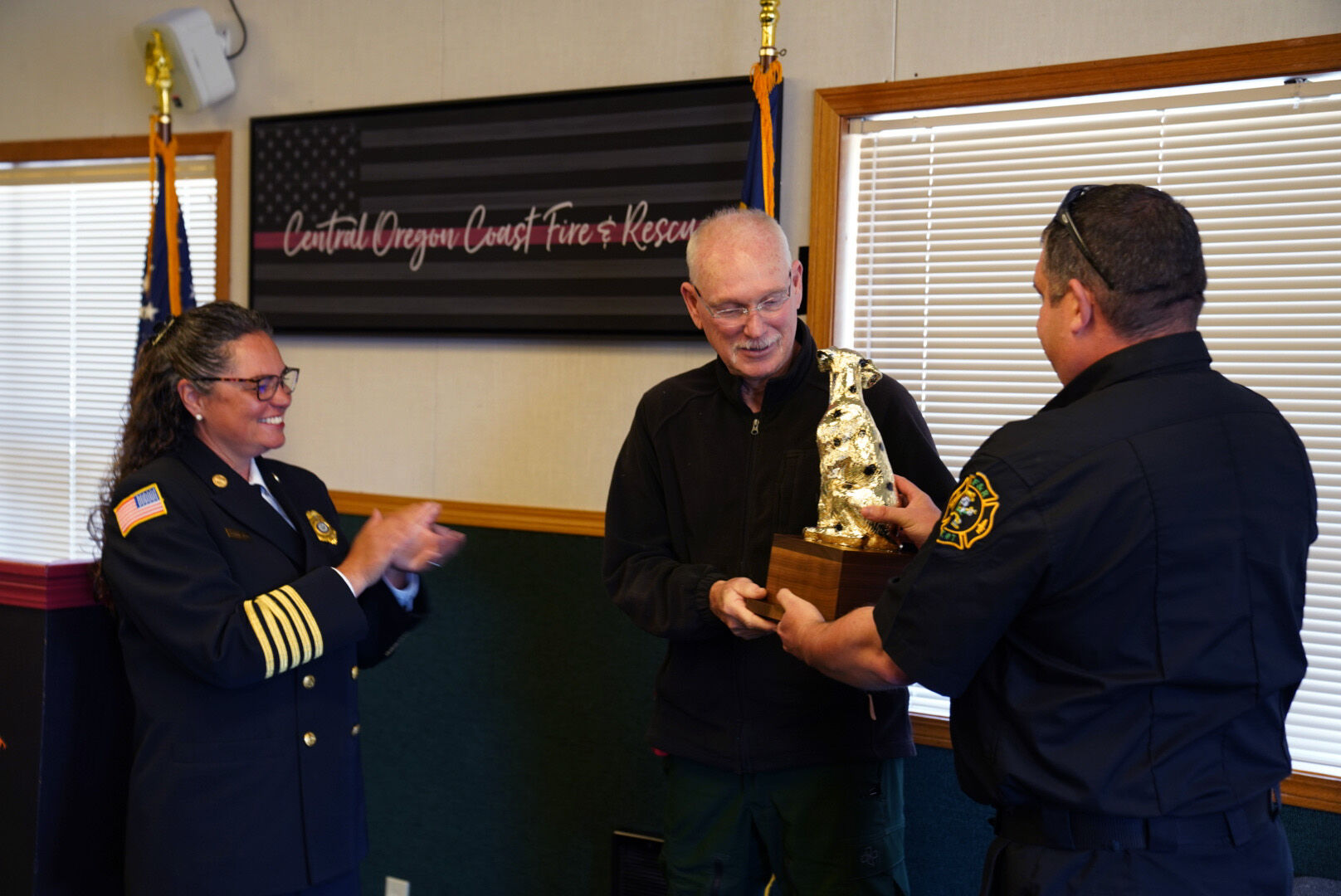 Local firefighter honored with the Golden Sparky Award | News ...