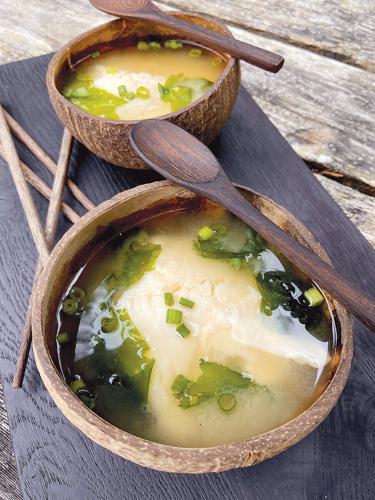 Seaweed Powder & Rockfish Miso Soup with Raw Sea Lettuce | Food ...