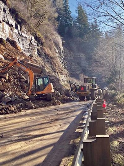 Siletz Highway slide cleanup closes road during day | Breaking News ...
