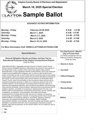 Early Voting Begins Feb. 24 For E-SPLOST | News | news-daily.com