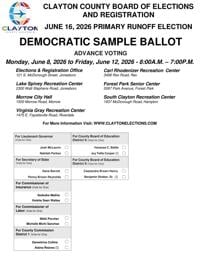 Early voting ends Friday for runoff election | Clayton News | news ...