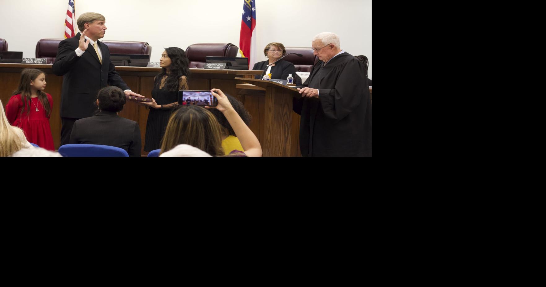 Morrow swears in John Lampl as mayor, Van Tran and Khoa Vuong as ...