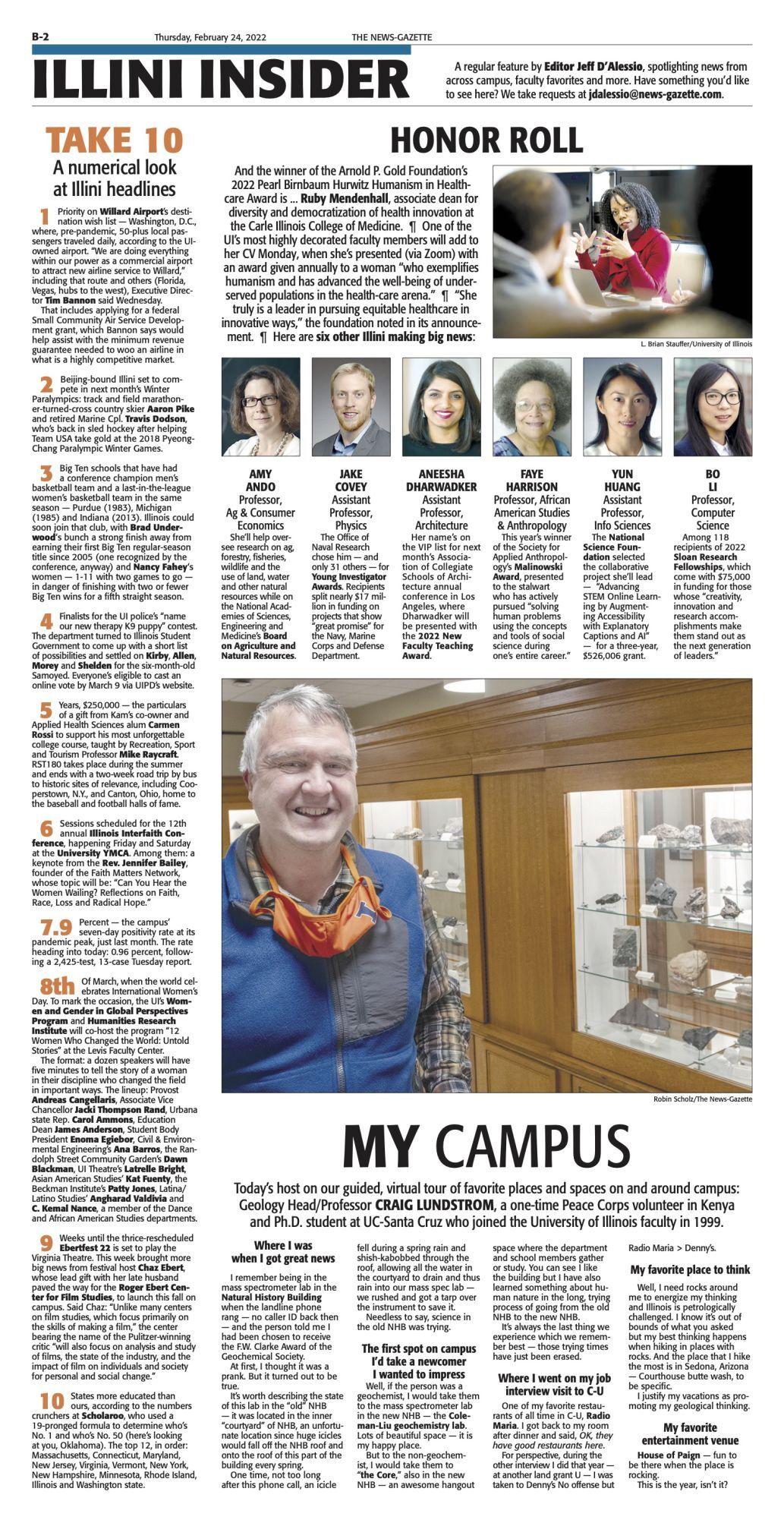 My Campus: UI Geology Head/Professor Craig Lundstrom | News | news ...