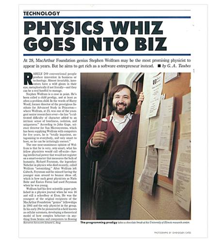 Beyond the Boardroom: Stephen Wolfram | Entrepreneurs | news-gazette.com