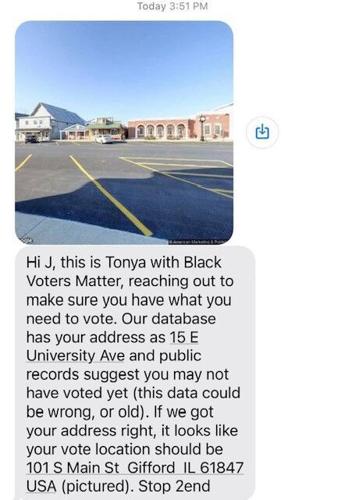 Champaign County clerk: Organizations sent texts to Black voters with ...