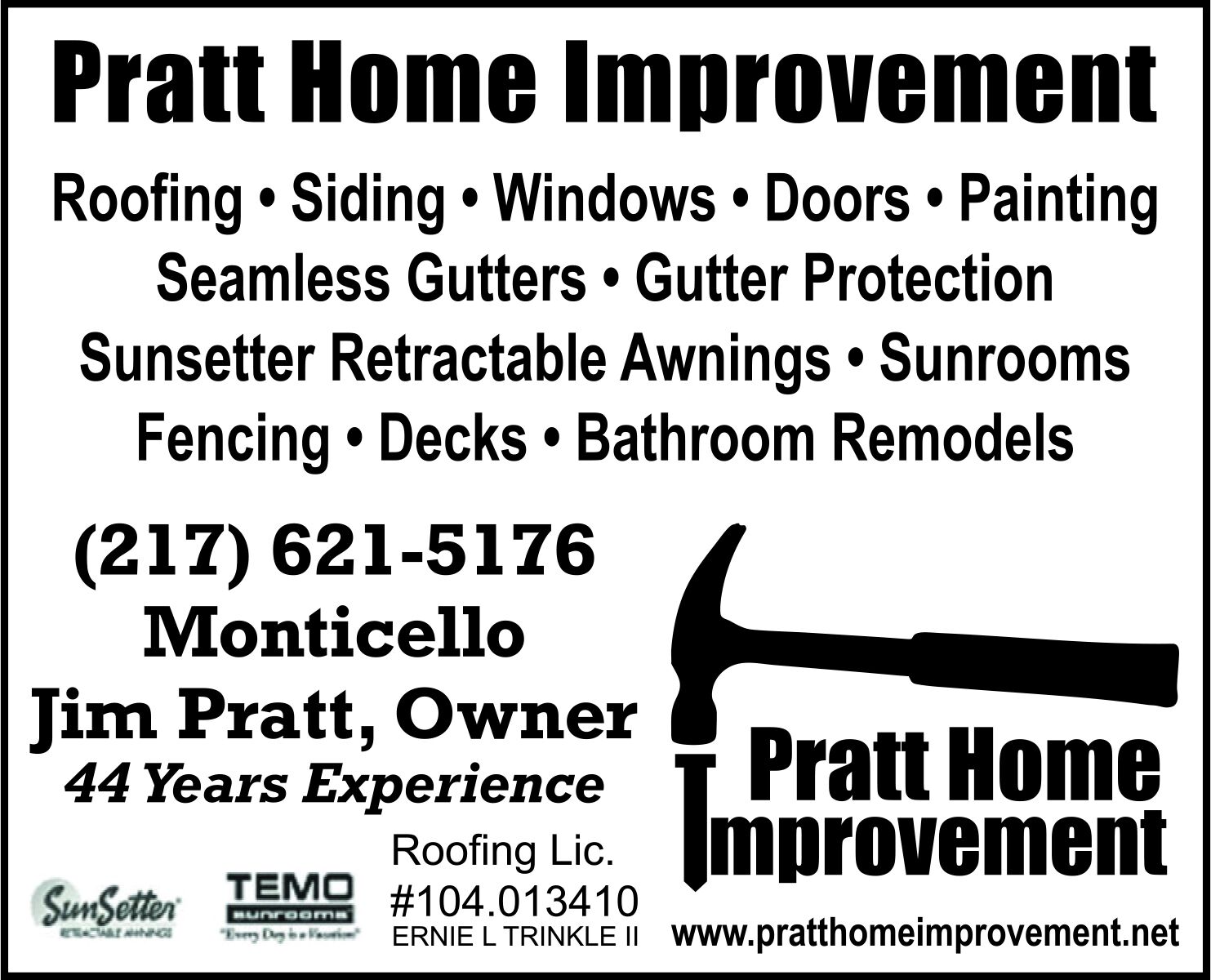Pratt Home Improvement | Local Offers | news-gazette.com