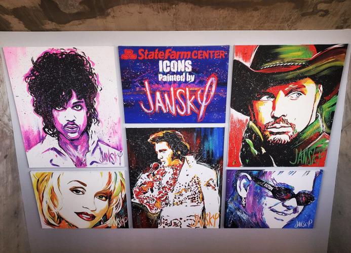 Danville artist's ‘State Farm Center Icons’ series unveiled in arena ...