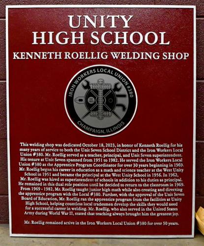 Unity naming welding shop after 97-year-old difference-maker ...