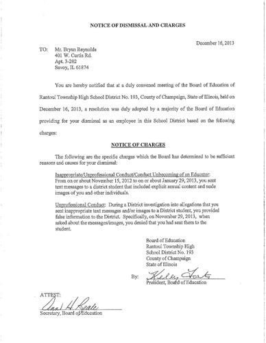 RTHS teacher fired for inappropriate conduct; state's attorney to file ...