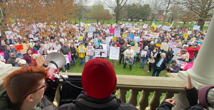 Hundreds join 'Hands Off' protest in Champaign | News | news-gazette.com